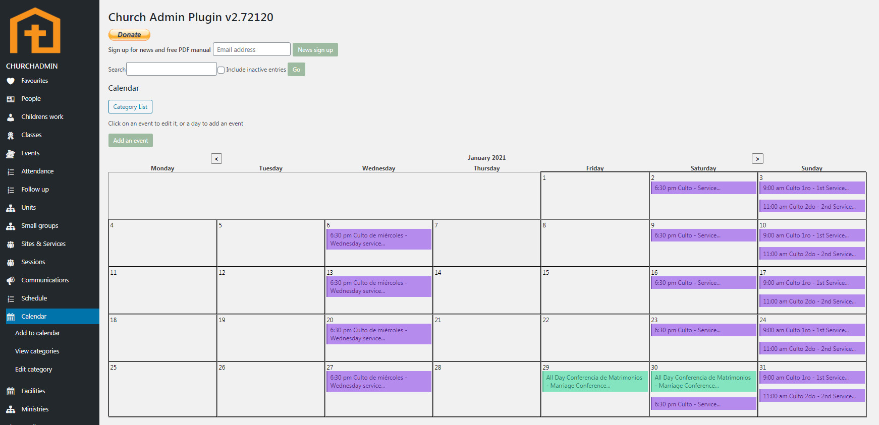 Update Calendar - Fruin Inc.